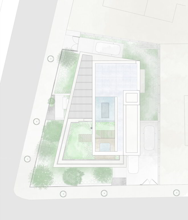 Η σφήνα | Σχεδιασμός κατοικίας στου Παπάγου από το γραφείο Dire Architects