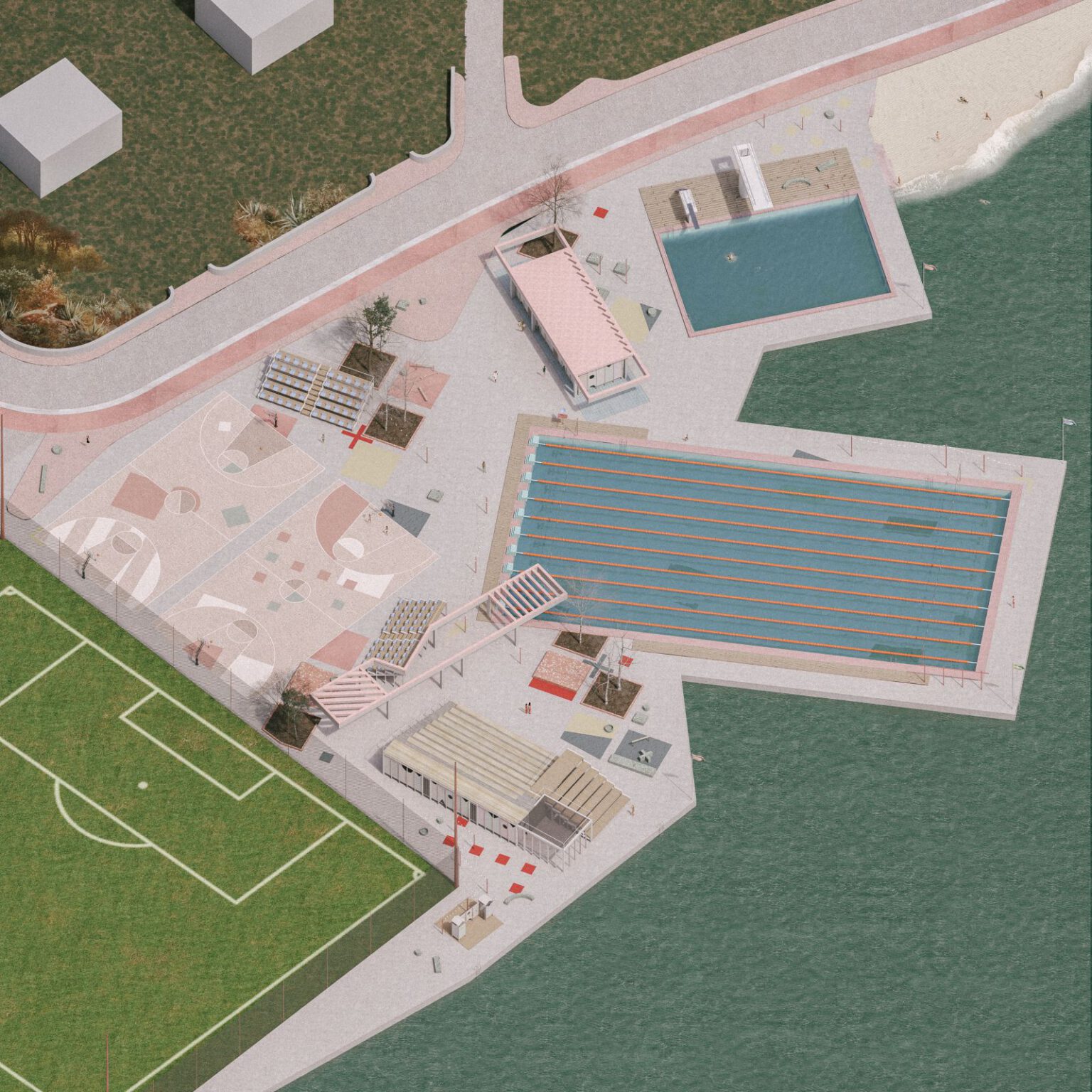 Coast to Coast_ 3rd Prize - Porto Heli seafront design competition | by Object-e - Archisearch