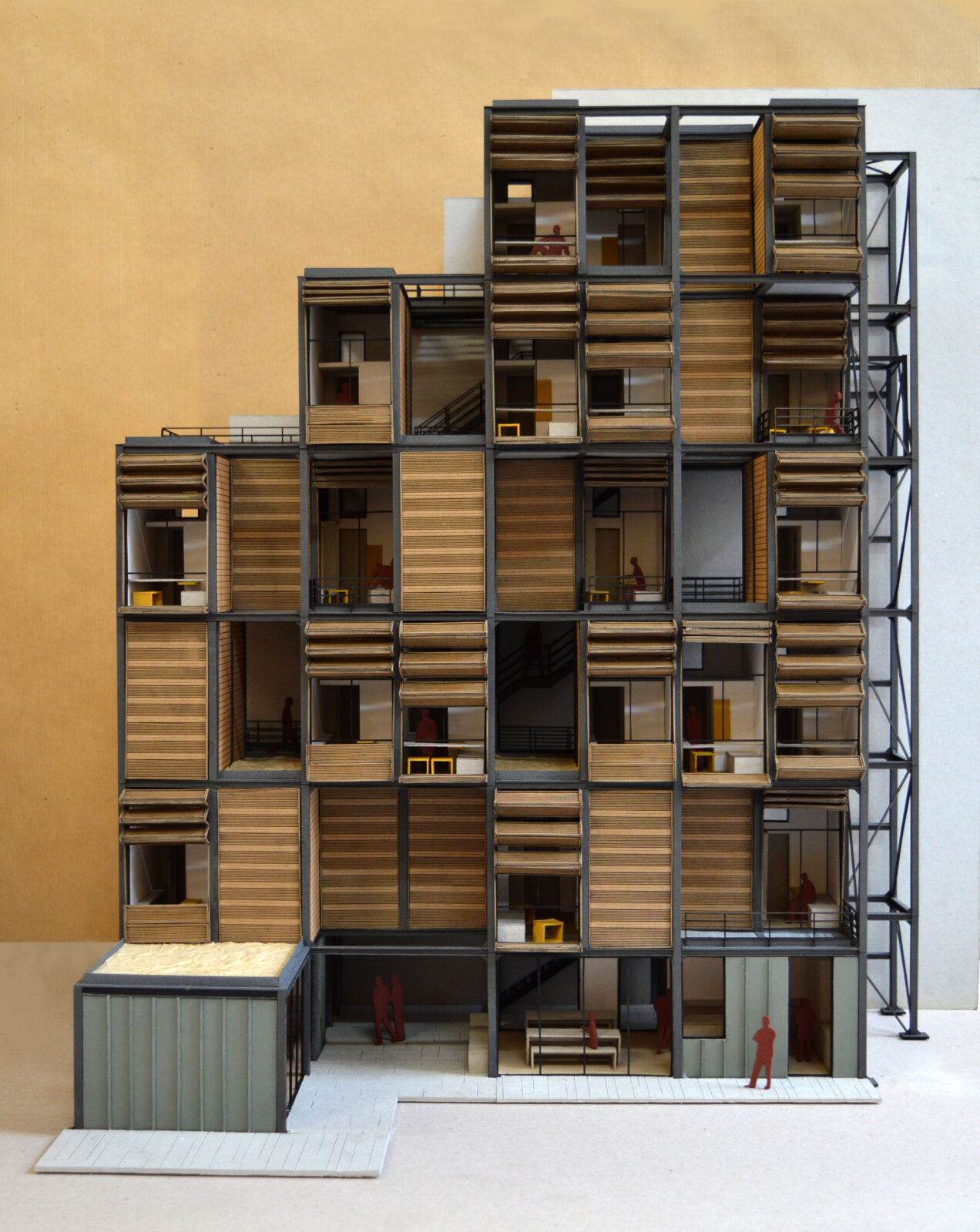 Un_Box the Nomad: System of ephemeral housing units along the z-axis.