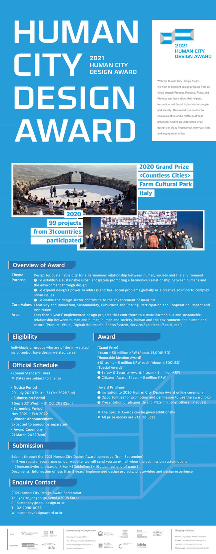 Human City Design Award 2021 - Call for Entries | Submission until 31 ...