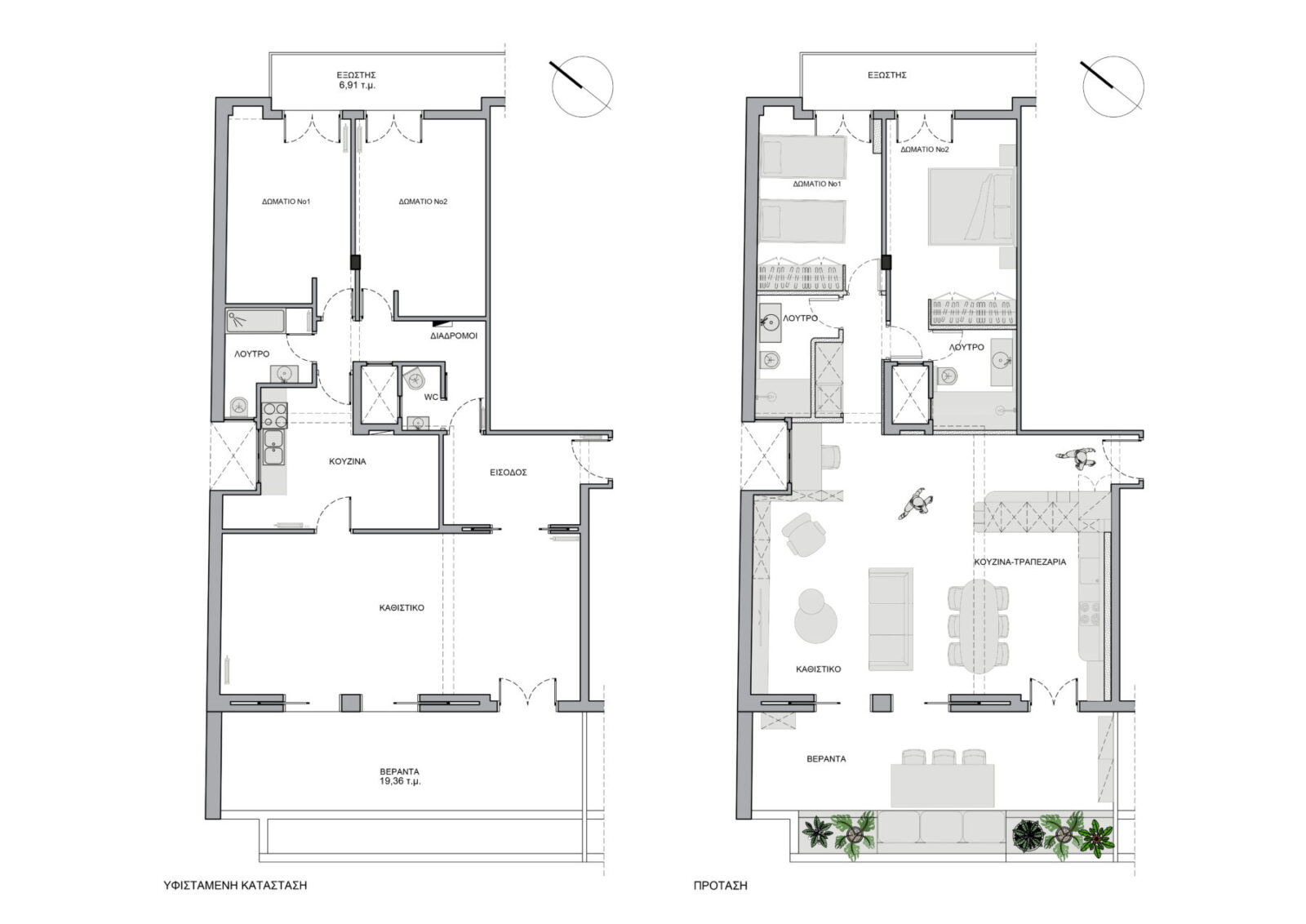 Aνακαίνιση διαμερίσματος στην οδό Αιγινήτου στα Ιλίσια | Aesthe Architecture Studio - Archisearch