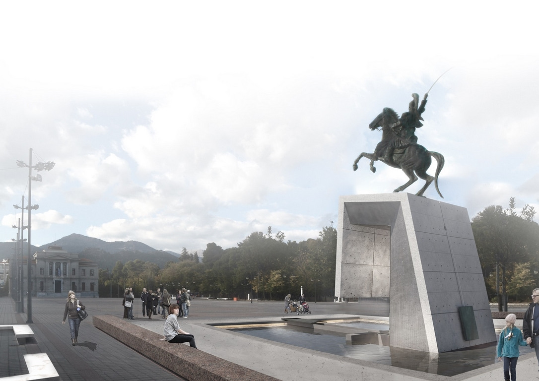 Proposal of Doukas and Kaleris for the Base of the Statue of Kolokotronis