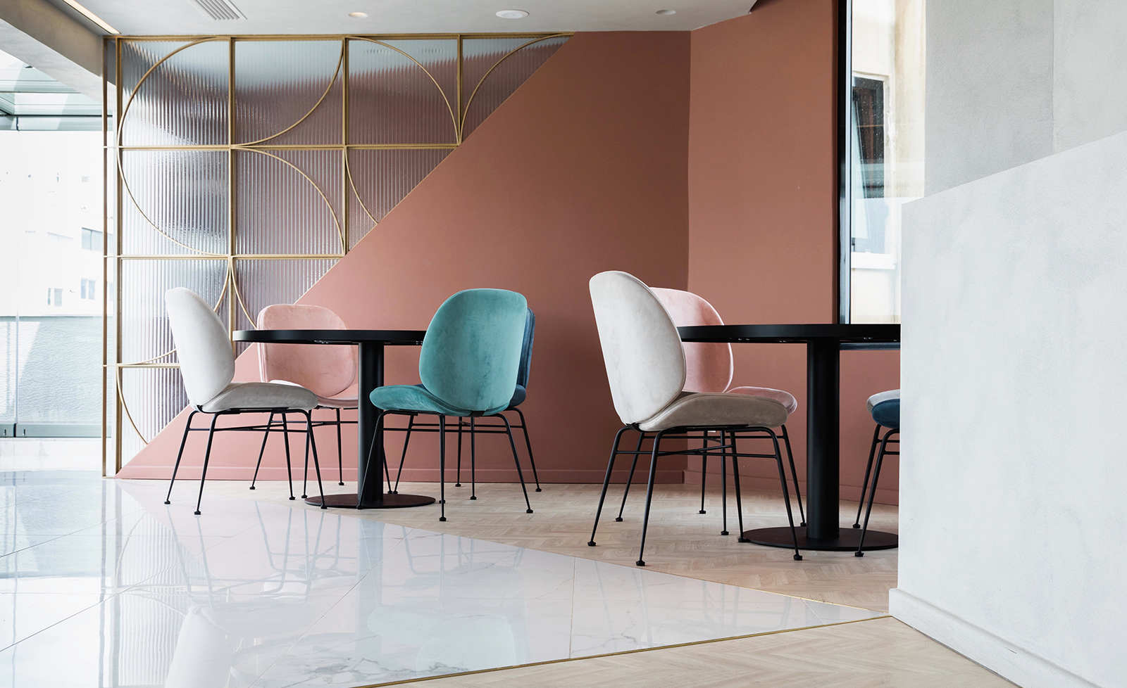 HEV Flooring around BAR and Breakfast Room - "Evripidis" Hotel