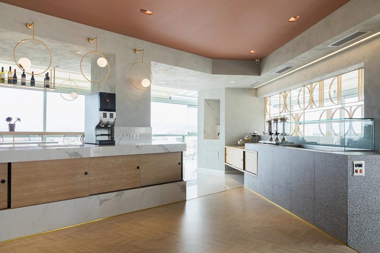 HEV Flooring around BAR and Breakfast Room - "Evripidis" Hotel