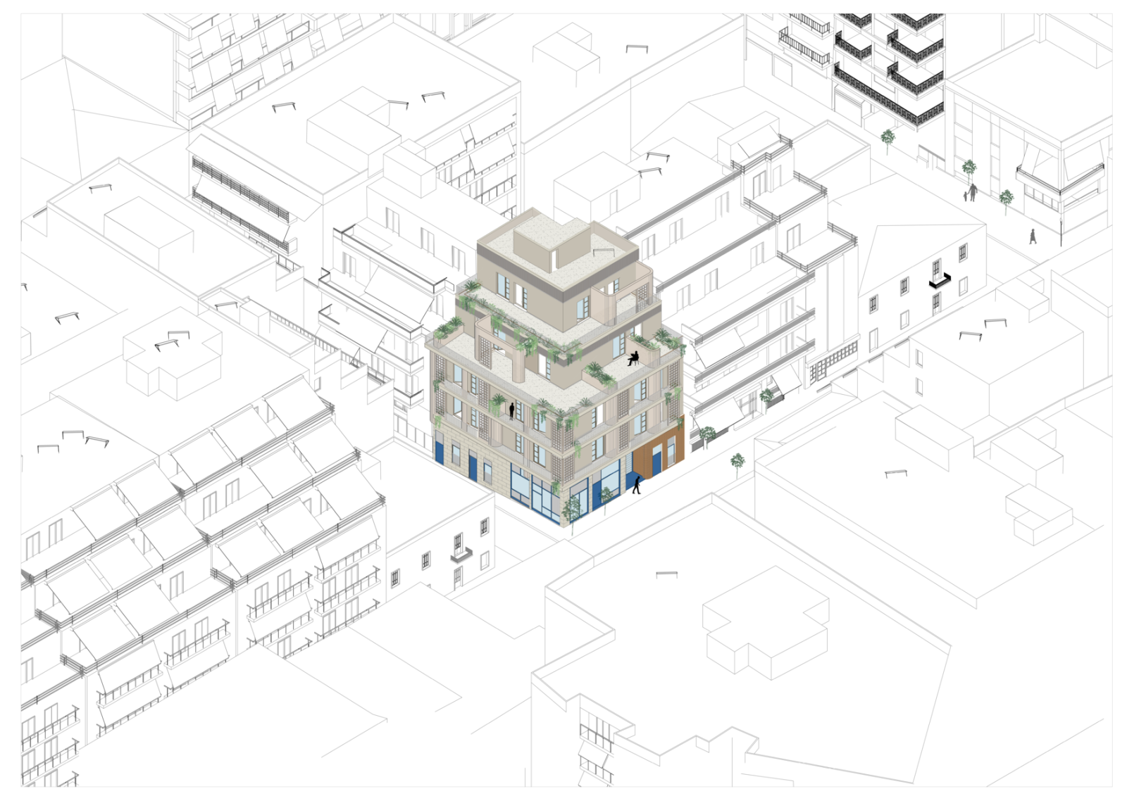 TIC - URBAN INTERGATION AXONOMETRIC - Archisearch