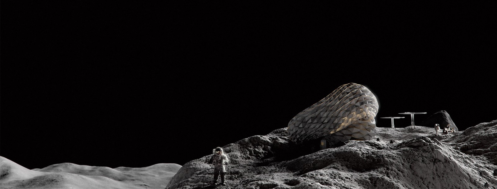 Τhe Circadian home is an inflatable moon habitat by SAGA SPACE ARCHITECTS