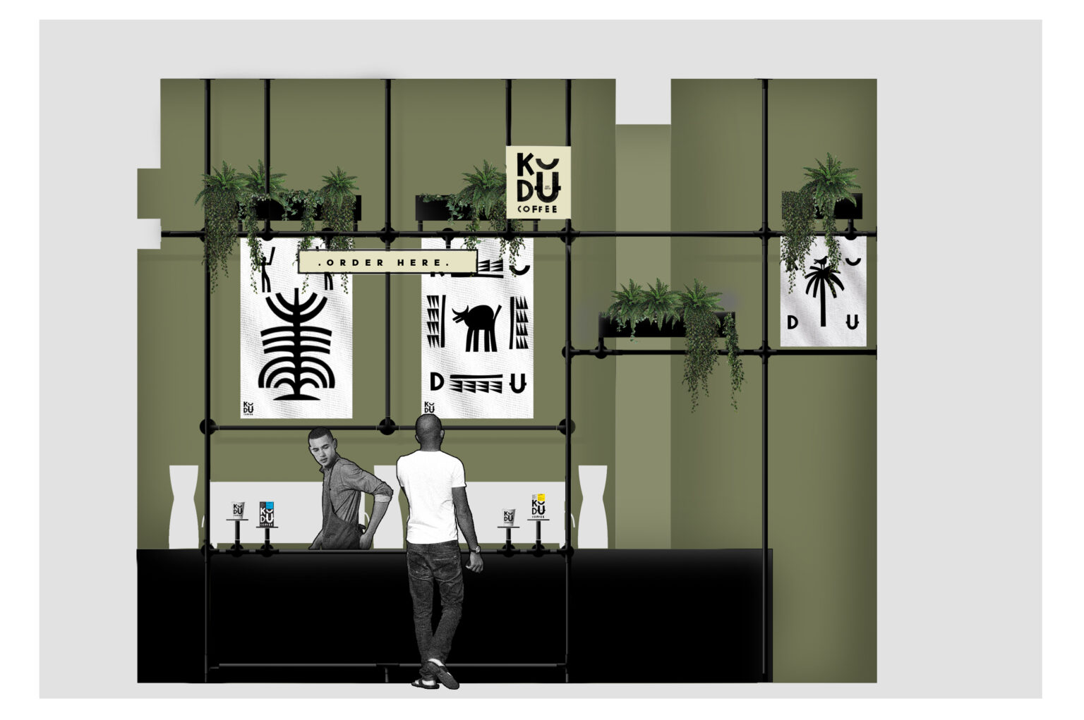 KUDU coffee shop in Neo Psichiko, Athens | studiomateriality