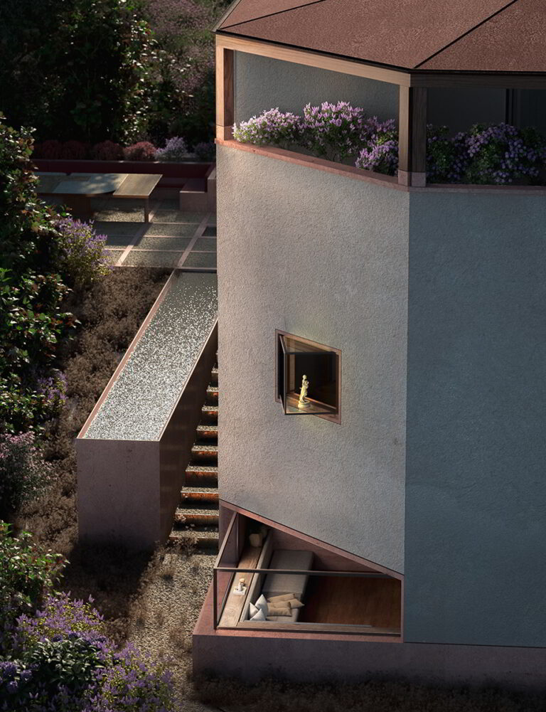 House with a big window in Filothei | by Nysa Architects