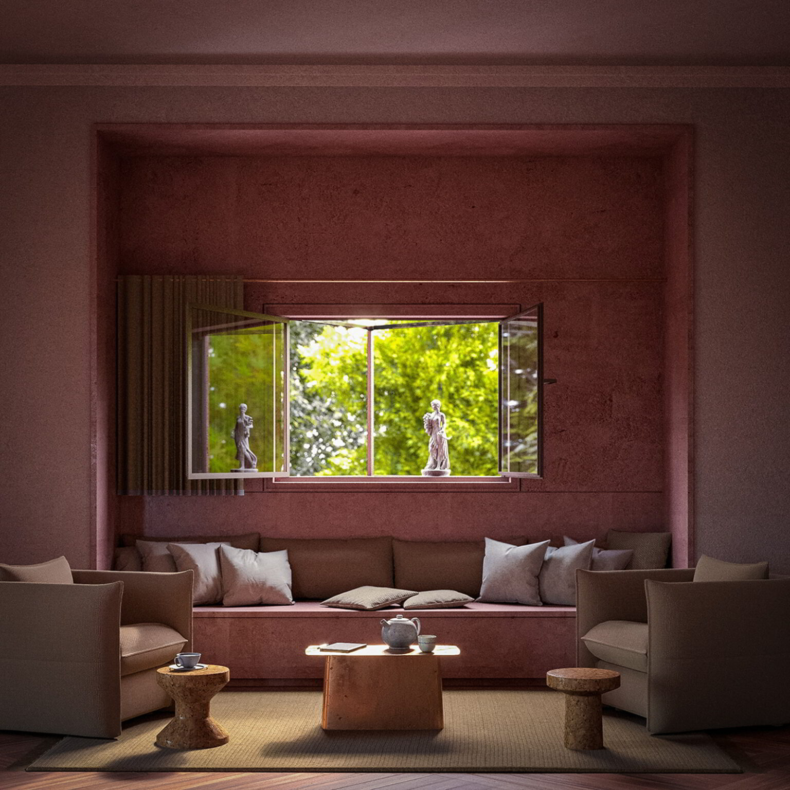 House with a big window in Filothei | by Nysa Architects