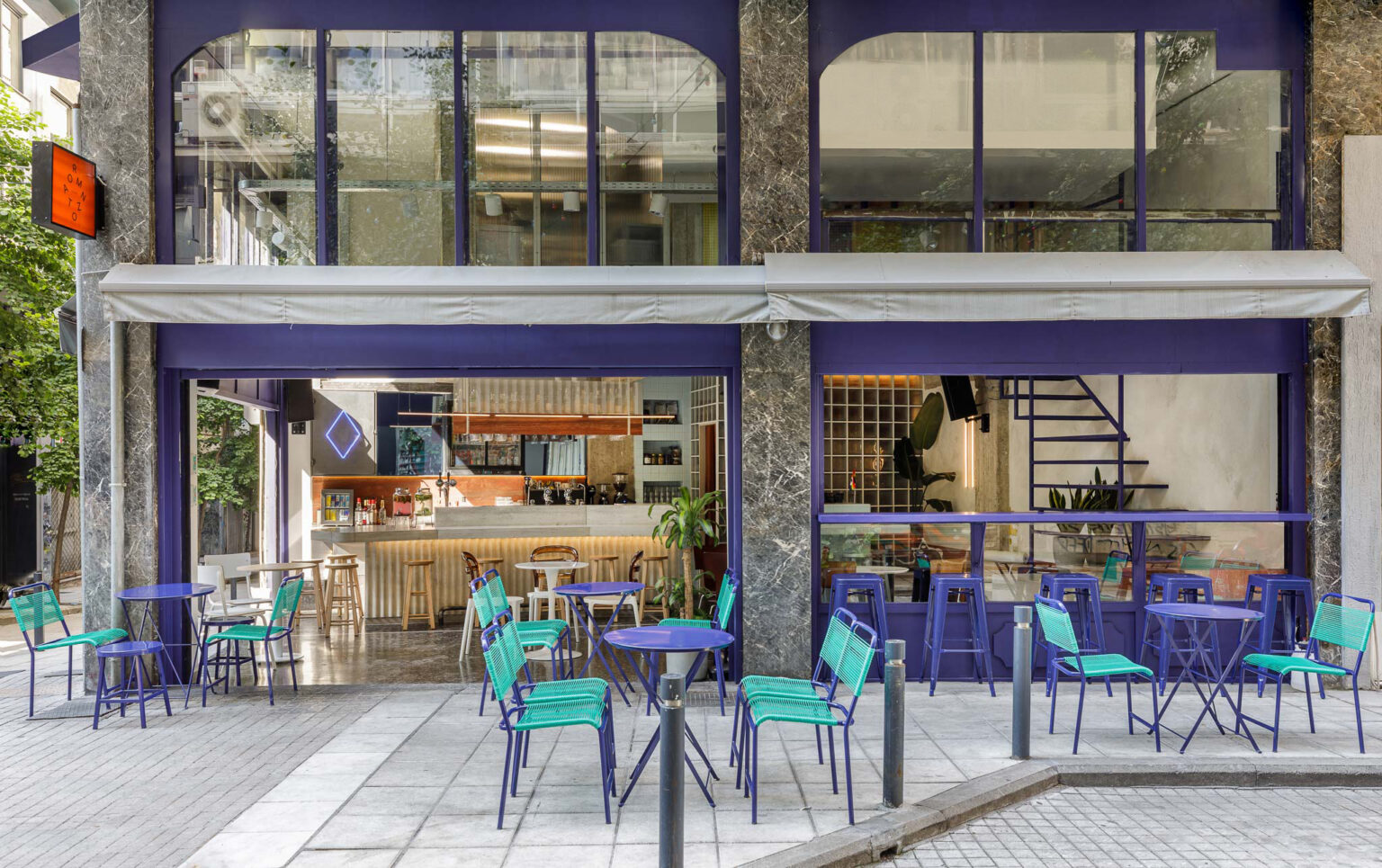 Studio Aither designed Romantzo bar in Thessaloniki - Archisearch