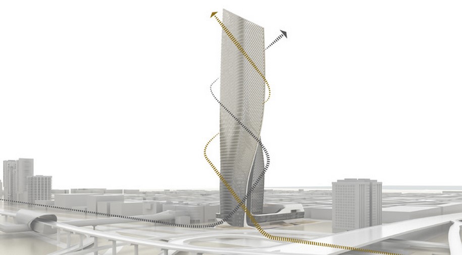 Wasl Tower as a high-rise inteconnecting stucture launched by UNStudio